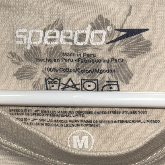 Speedo | Shirts | Speedo Tan Palm Tree Print Unisex Shirt Size M | Poshmark